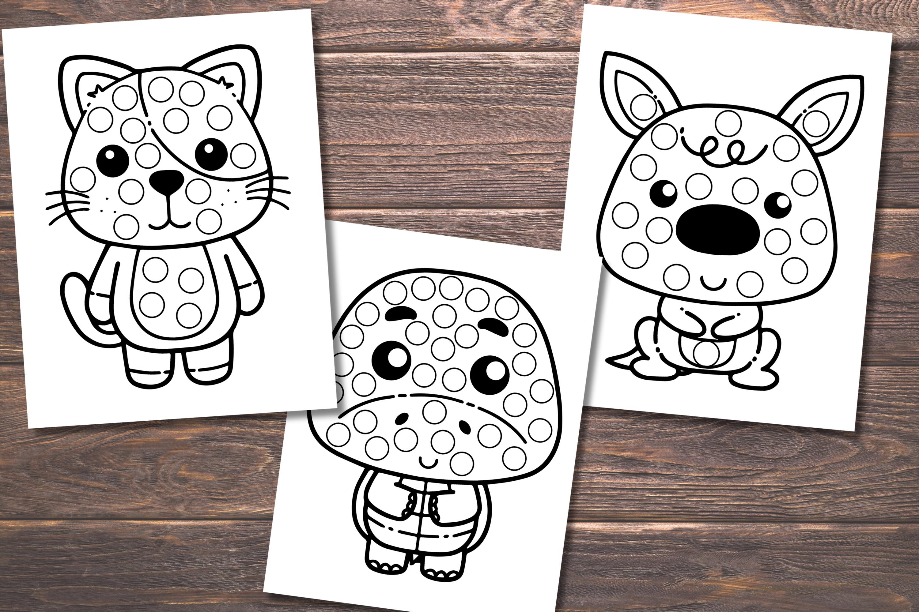 Kids Coloring Page: Dot Marker Coloring Pages | Animal Dot Marker ...