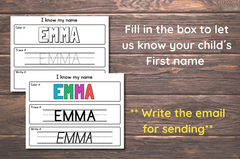 Custom Name Writing Activity,name Tracing Worksheet Printable,dry Erase ...
