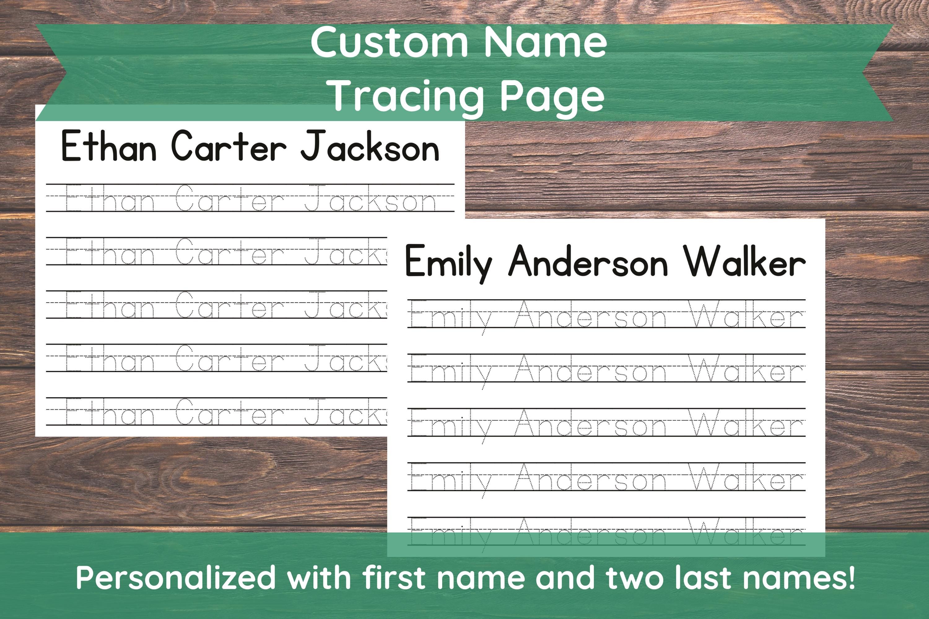 Custom Full Name Tracing PDF | Personalized Handwriting Practice for ...