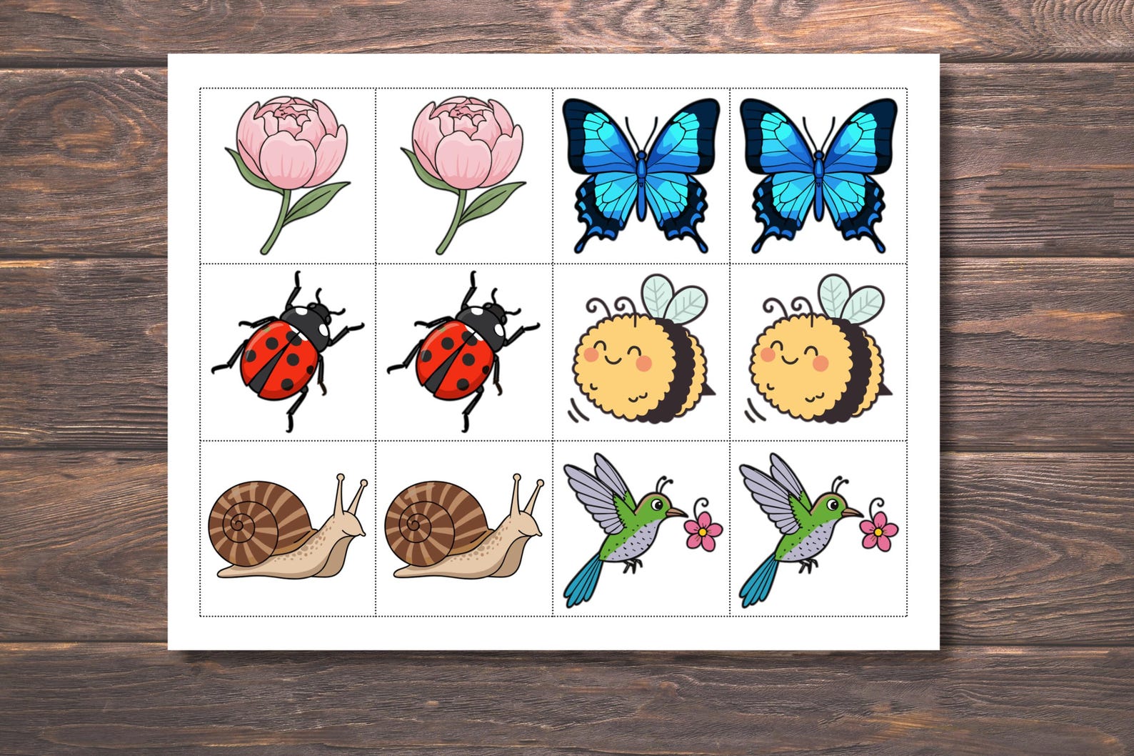 Spring Memory Game Printable, Spring Matching Game, Memory Cards Game ...
