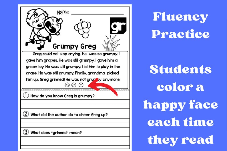 Kindergarten at Home Reading Worksheets Comprehension - Etsy