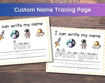 Custom Name Tracing Page Handwriting Practice Personalized Name Trace ...