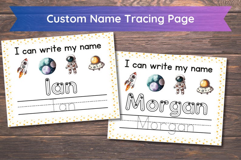 Custom Name Tracing Sheet Handwriting Practice Personalized Name Trace ...