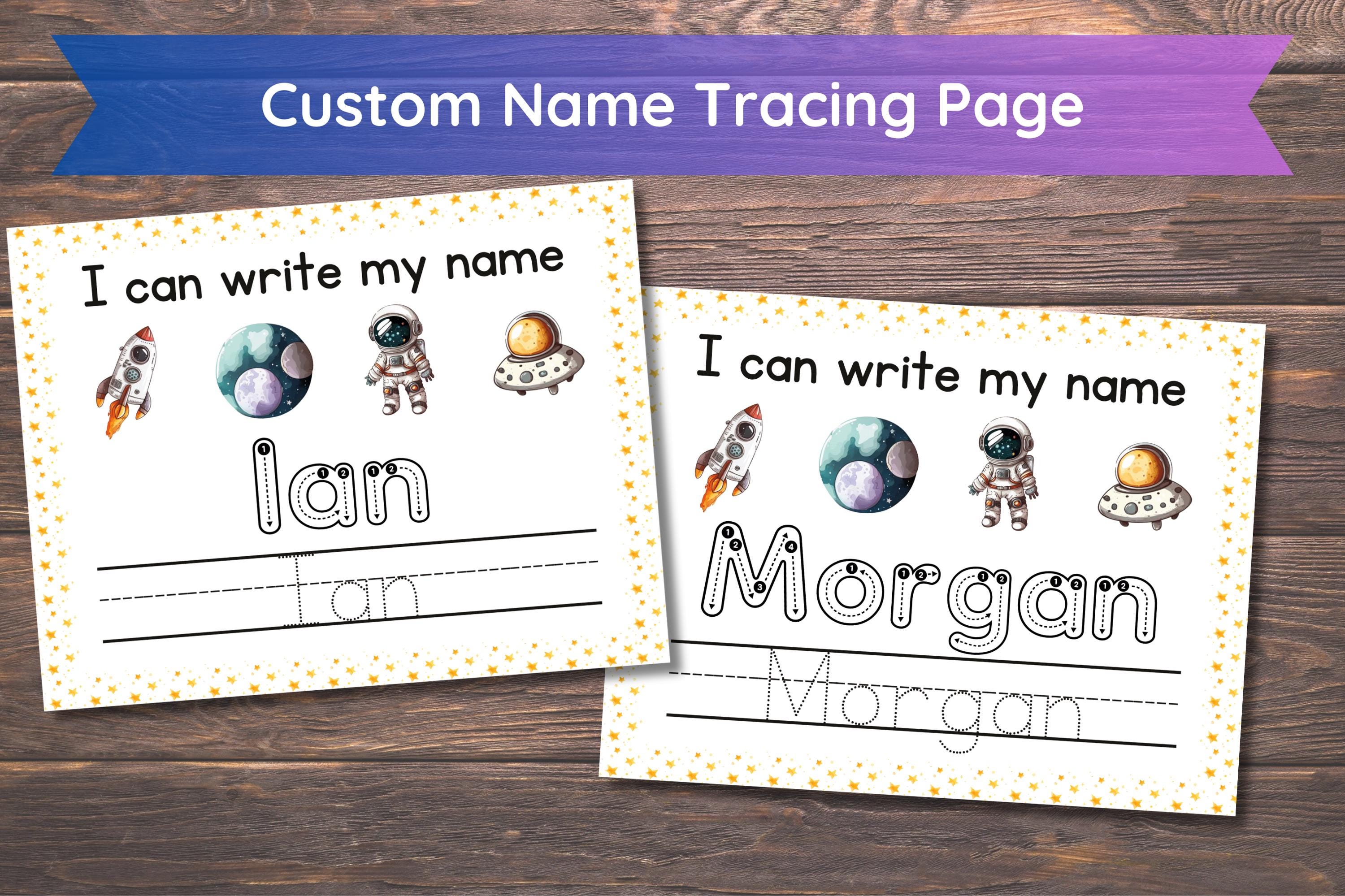 Custom Name Tracing Sheet Handwriting Practice Personalized Name Trace ...