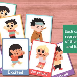 Emotion Flashcards | Feelings Flash Cards | Emotion Cards Toddler ...