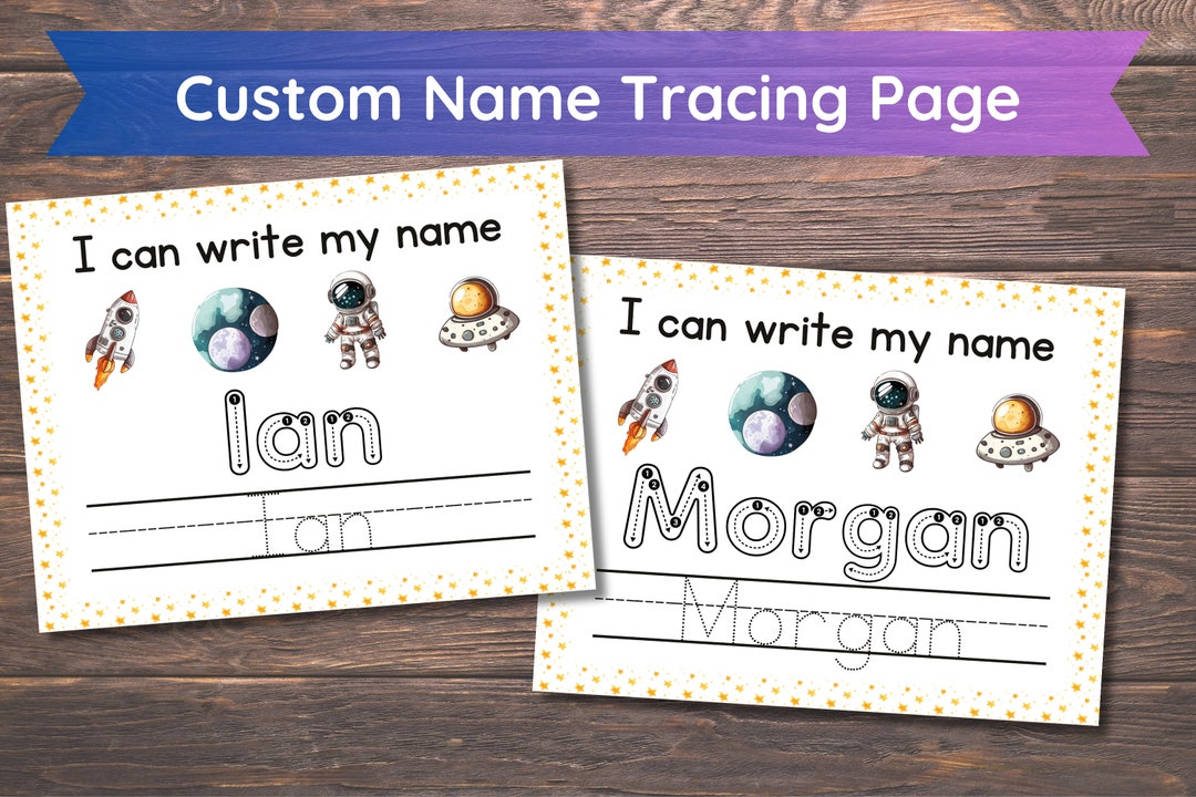 Custom Name Tracing Sheet Handwriting Practice Personalized Name Trace ...