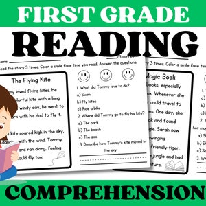 First Grade Reading Comprehension Worksheets Decodable Stories With ...