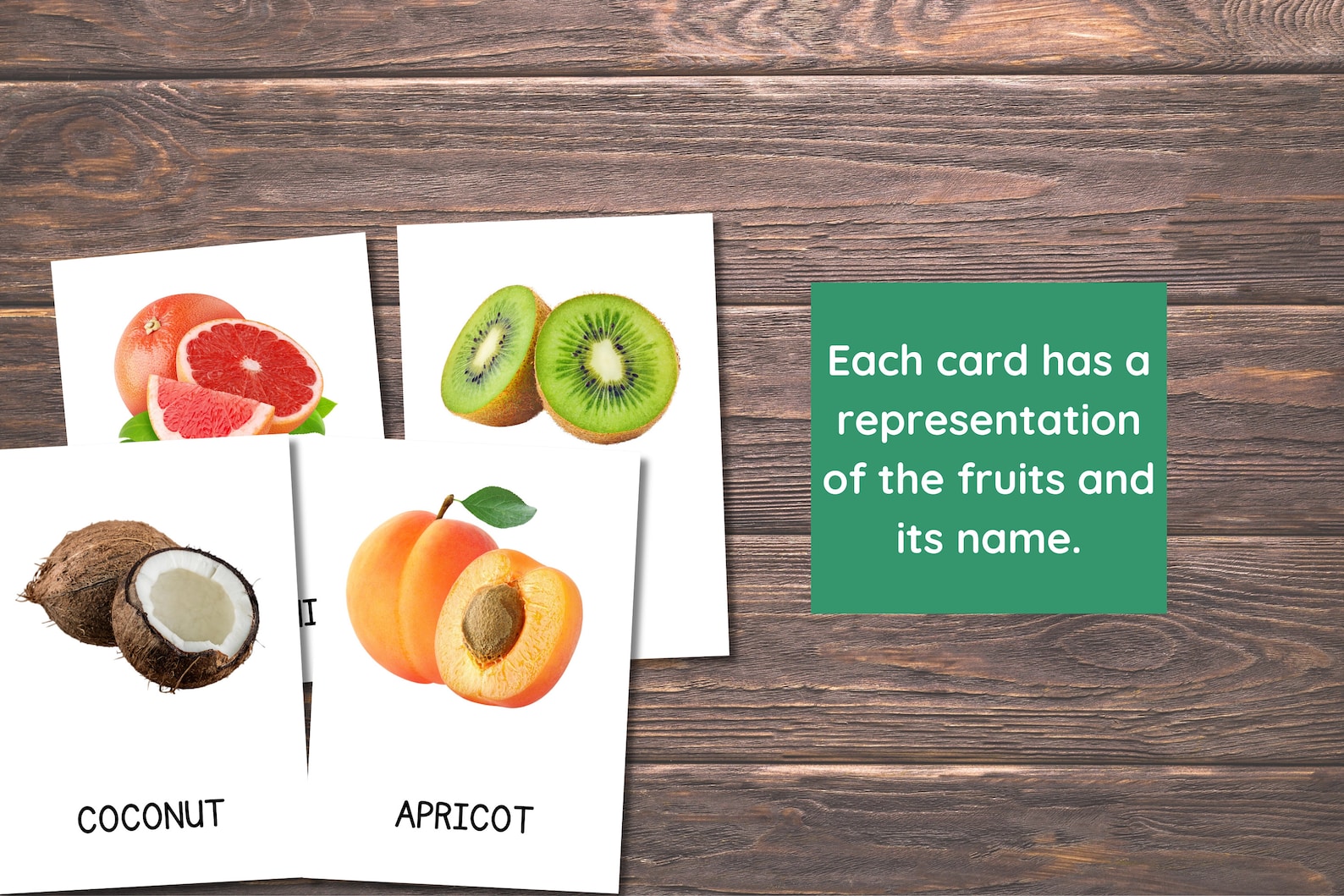 50 Fruits Cards, Fruits Flashcards, Printable Real Pictures Flashcards ...