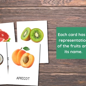 50 Fruits Cards, Fruits Flashcards, Printable Real Pictures Flashcards ...