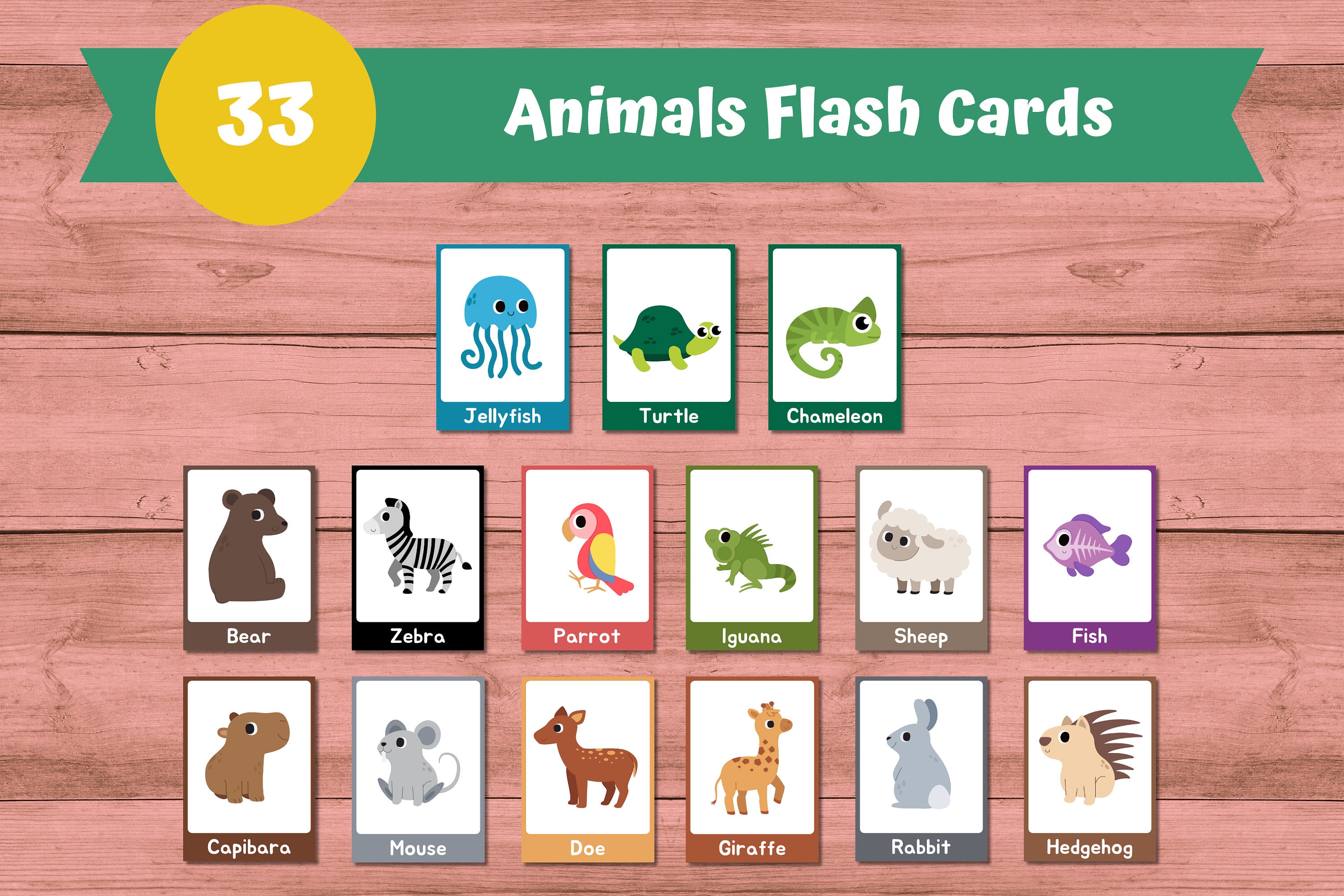 33 Animal Flash Cards | Animal Cards | Printable Animal Flashcards ...