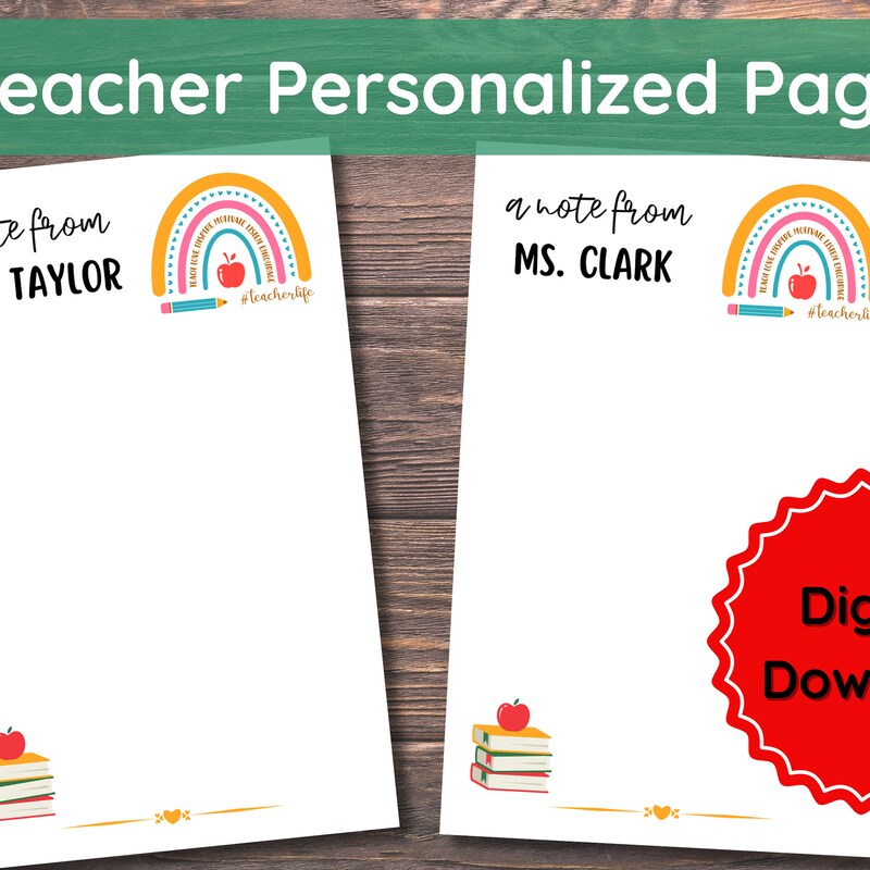 Teacher Notepad - Etsy UK