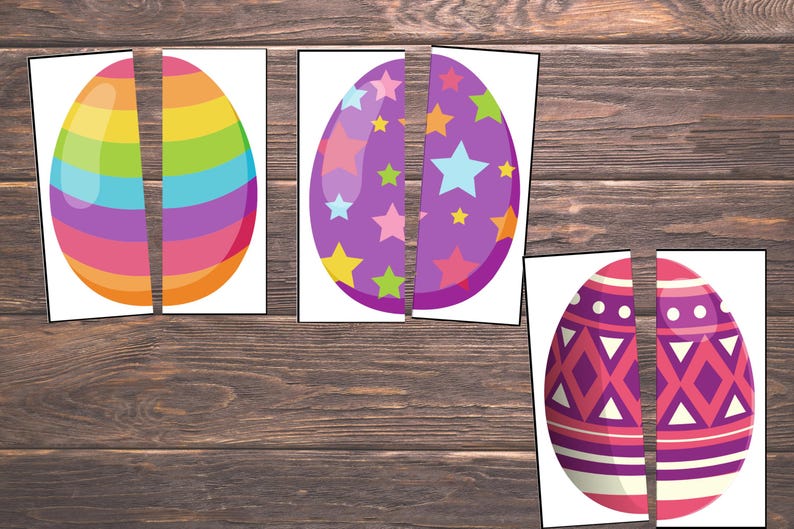 Easter Egg Match Cards, Matching Activity, Preschool Worksheets ...
