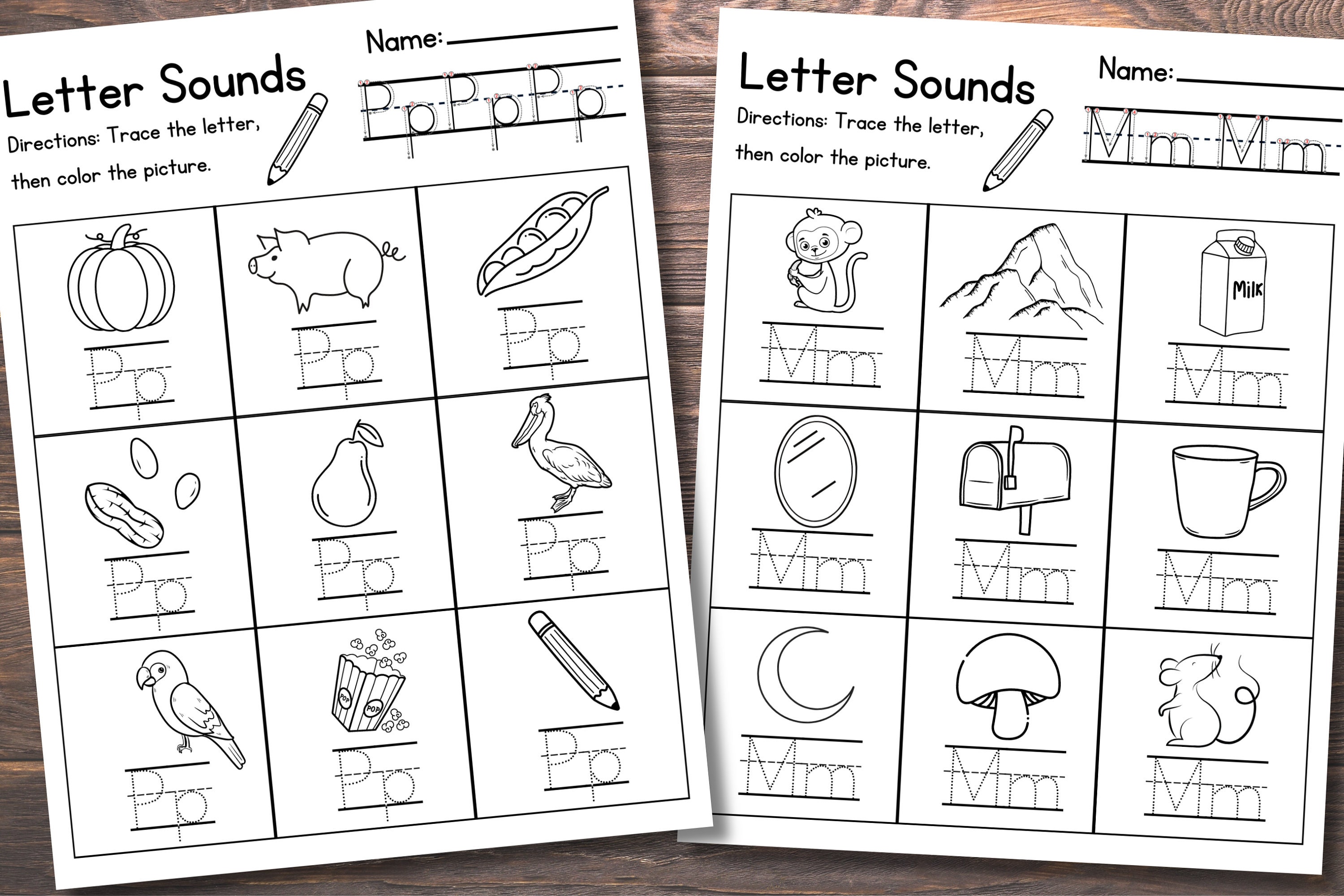 24 Printable Alphabet Letter Sounds Worksheets | Preschool-kdg Phonics ...