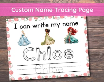 Custom Name Trace Handwriting Worksheet for Kids - Personalized Name ...