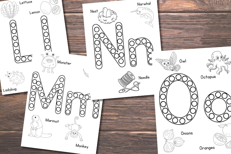 Do- A-DOT Alphabet Printable Worksheets, Activity for Kids, Toddlers ...
