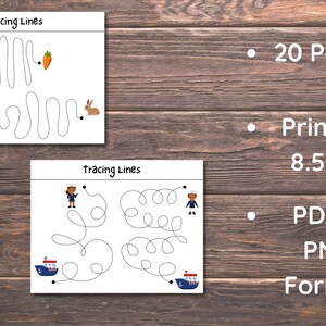Tracing Practice, Pre-writing Worksheets, Line Tracing, Toddler ...
