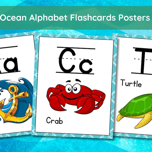 Alphabet Flashcards - Etsy
