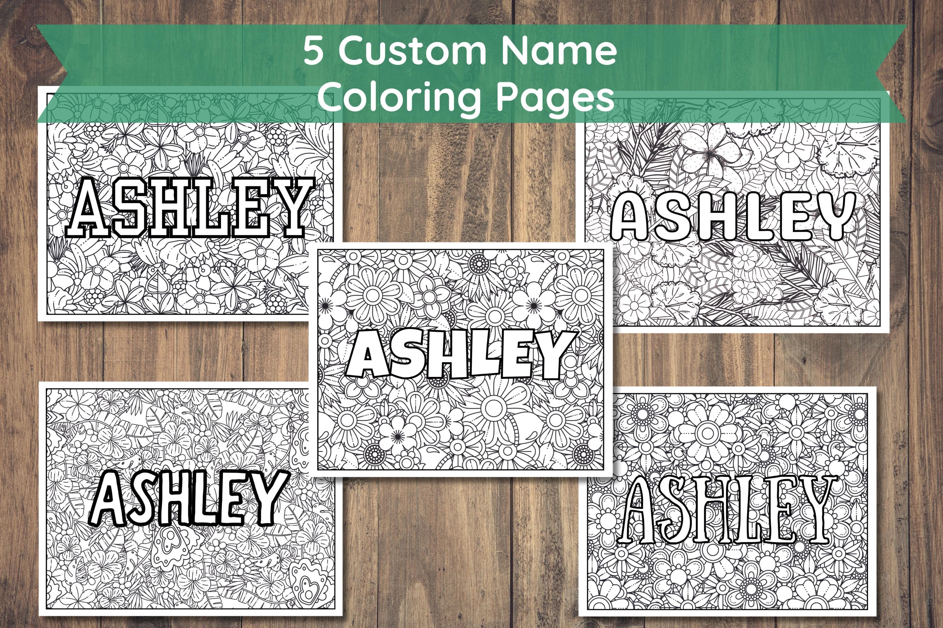 Custom Name Coloring Pages PDF | Personalized Printable Name Pages for ...