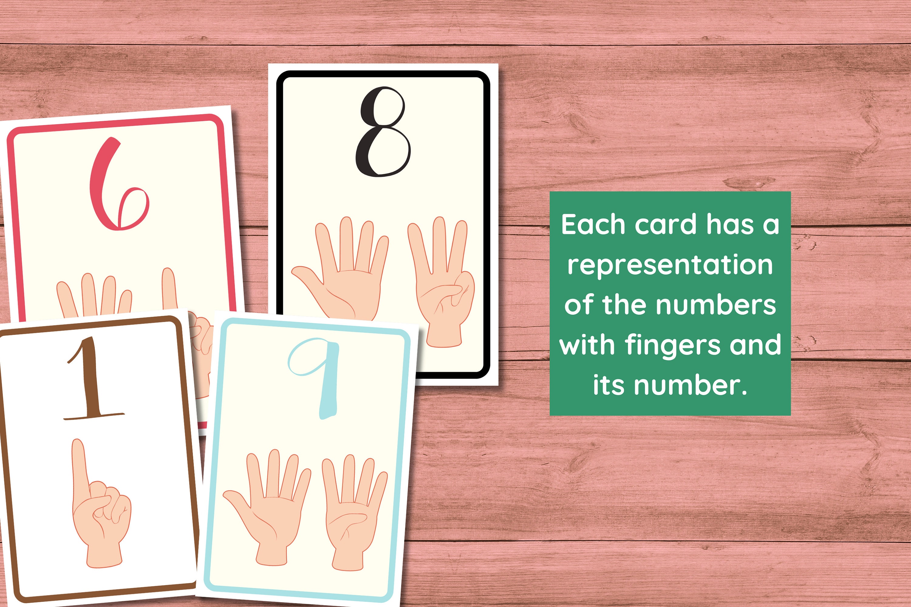 Printable Finger Number Flash Cards, Counting 1-10, Learning ...