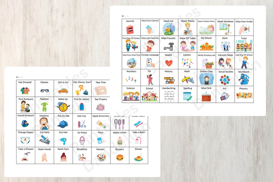 Kids Daily Responsibilities Chart Printable Daily Routine - Etsy