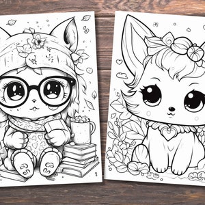 Kawaii Coloring Pages | 50 Pages | Cute Coloring Pages | for Kids and ...