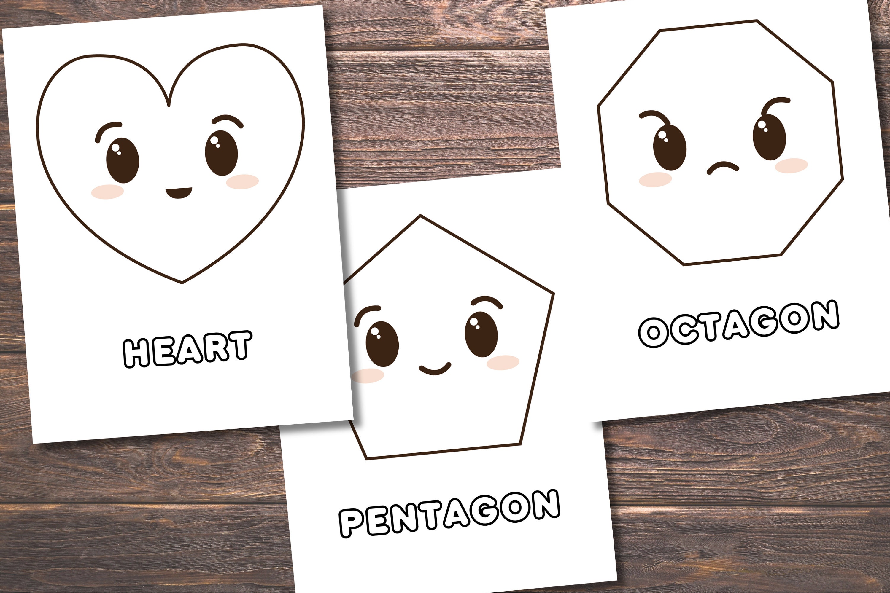 16 Printable Shapes Coloring Pages Worksheets for Kids: Preschool ...