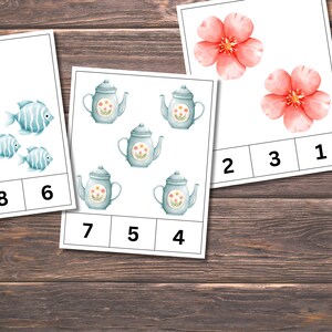 Count and Clip Cards 1-20 Numbers Printable Digital Download - Etsy