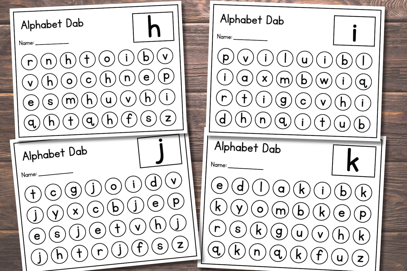 26 Printable Alphabet Lowercase Dab It Worksheets | Preschool-kdg ...