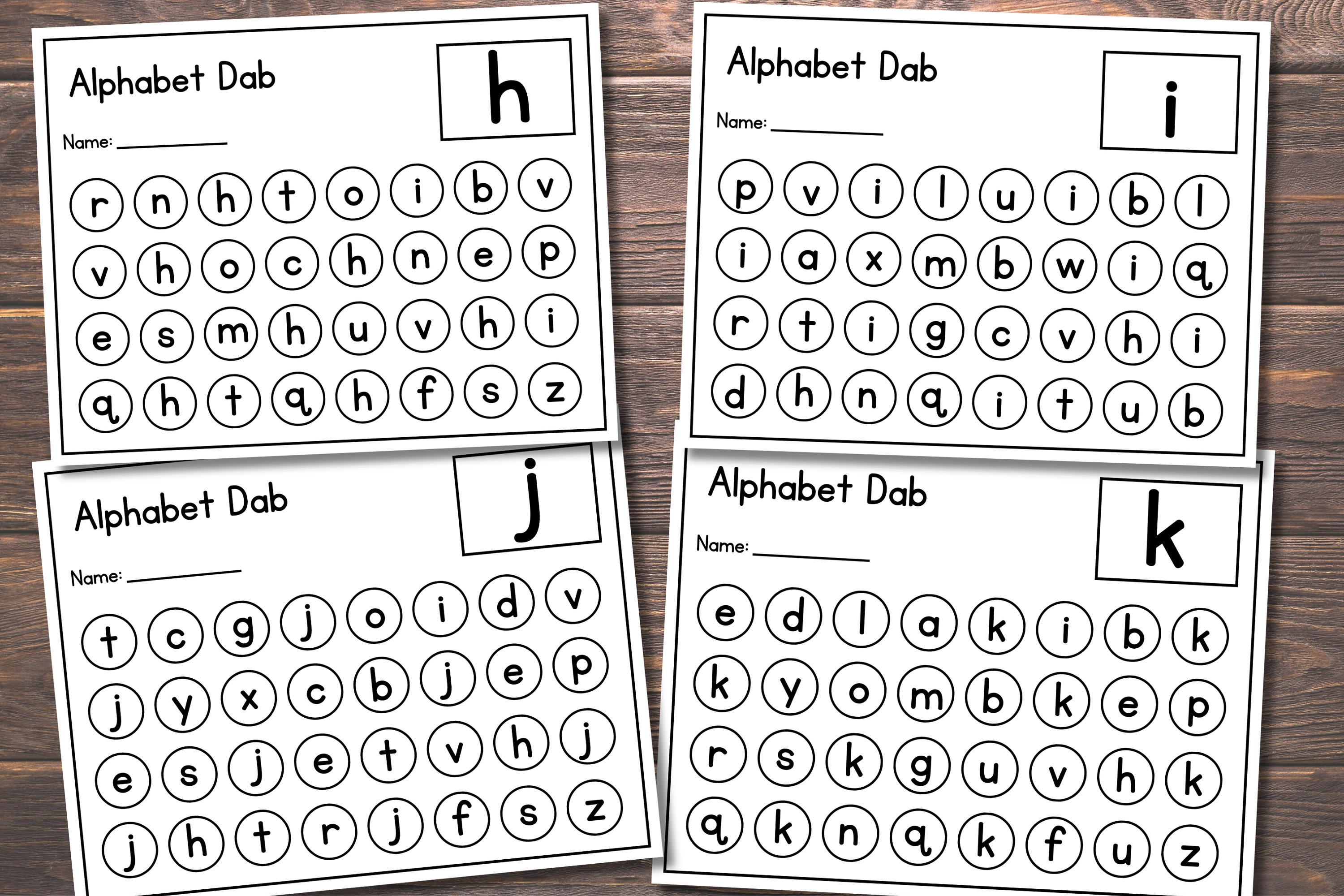 26 Printable Alphabet Lowercase Dab It Worksheets | Preschool-kdg ...