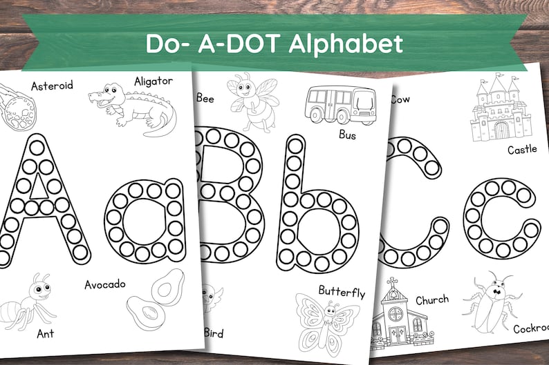 Do A-DOT Alphabet Printable Worksheets, Activity for Kids, Toddlers ...