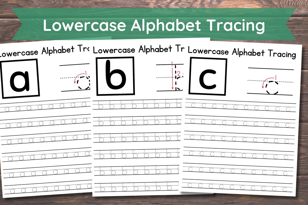 26 Printable Lowercase Alphabet Tracing Worksheets. Preschool ...