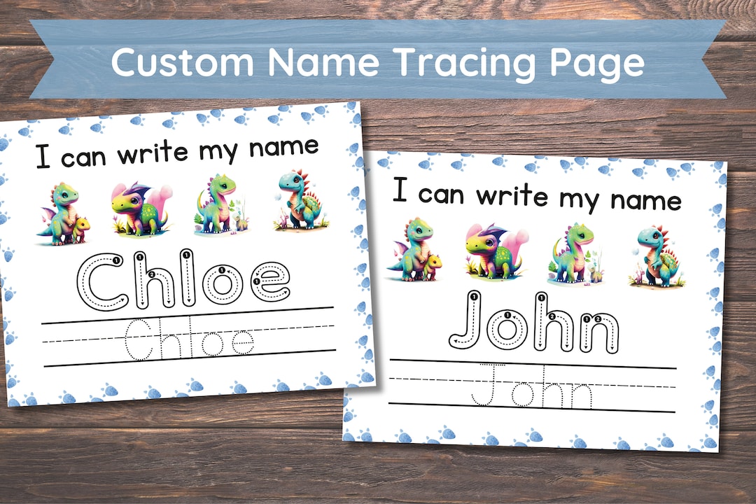 Custom Name Tracing Sheet Handwriting Practice Personalized Name Trace ...