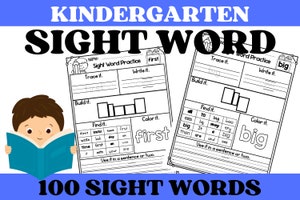First 100 Sight Words Worksheets Sight Word Fluency Activities, ELA ...