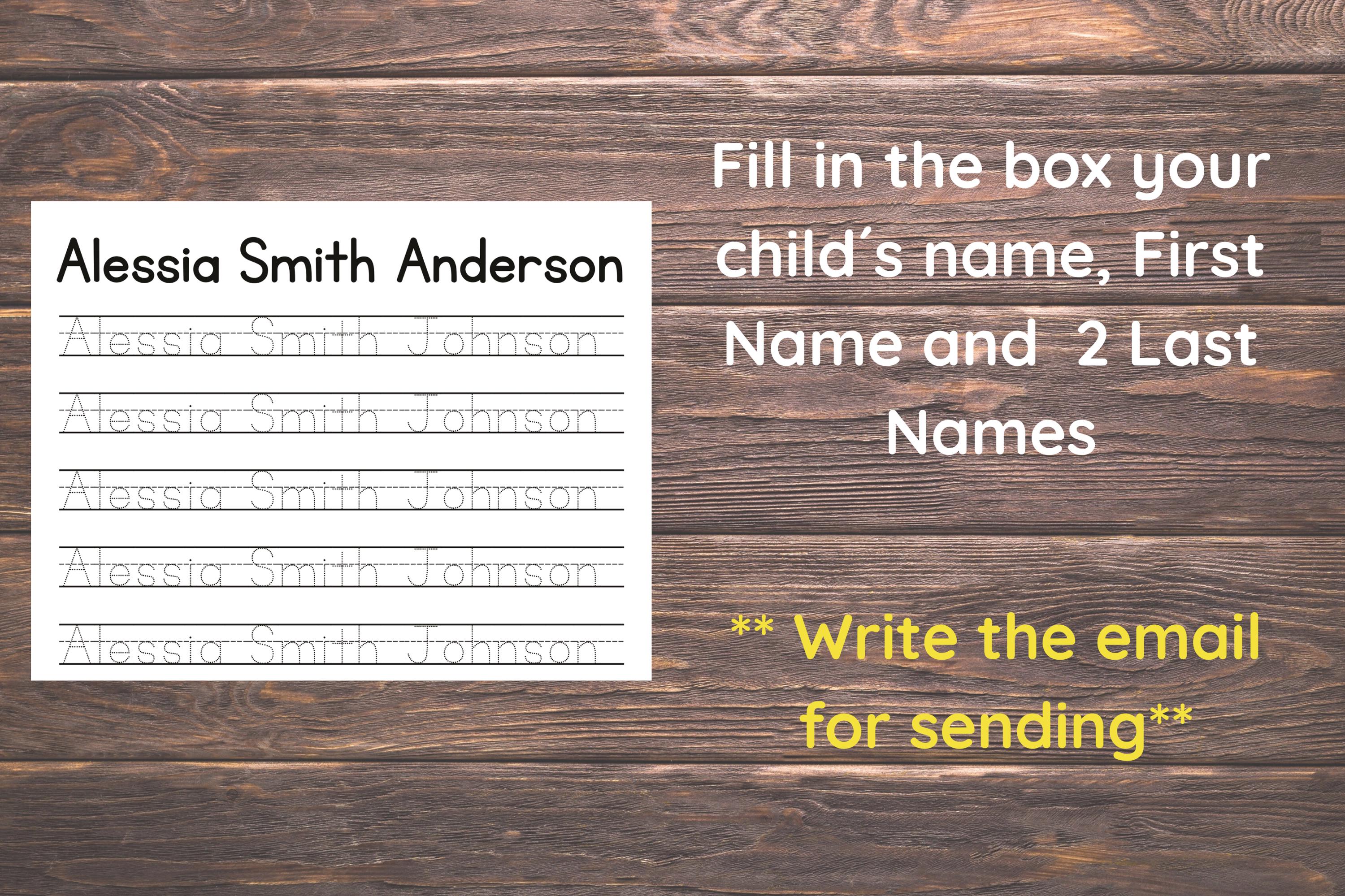Custom Full Name Tracing PDF | Personalized Handwriting Practice for ...