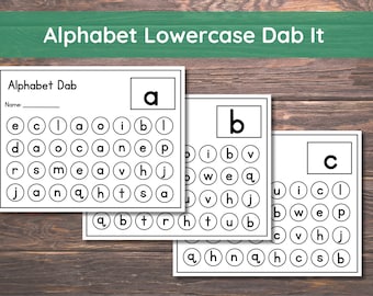 26 Printable Alphabet Lowercase Dab It Worksheets | Preschool-kdg ...