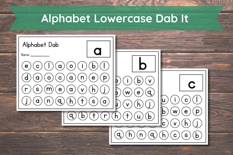 26 Printable Alphabet Lowercase Dab It Worksheets | Preschool-kdg ...