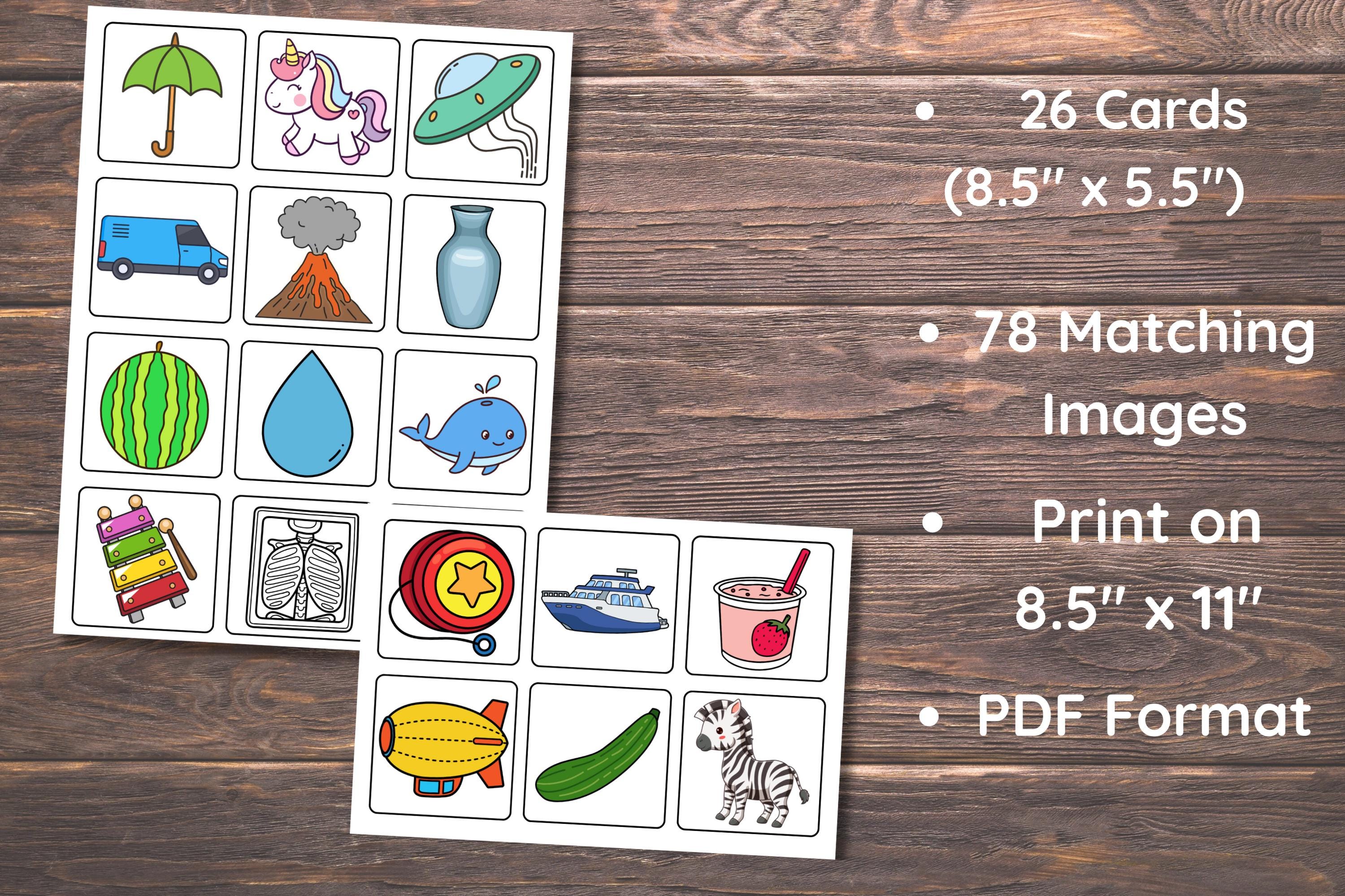 Beginning Sounds Letter Match Phonics Activity Cards Engaging Preschool ...