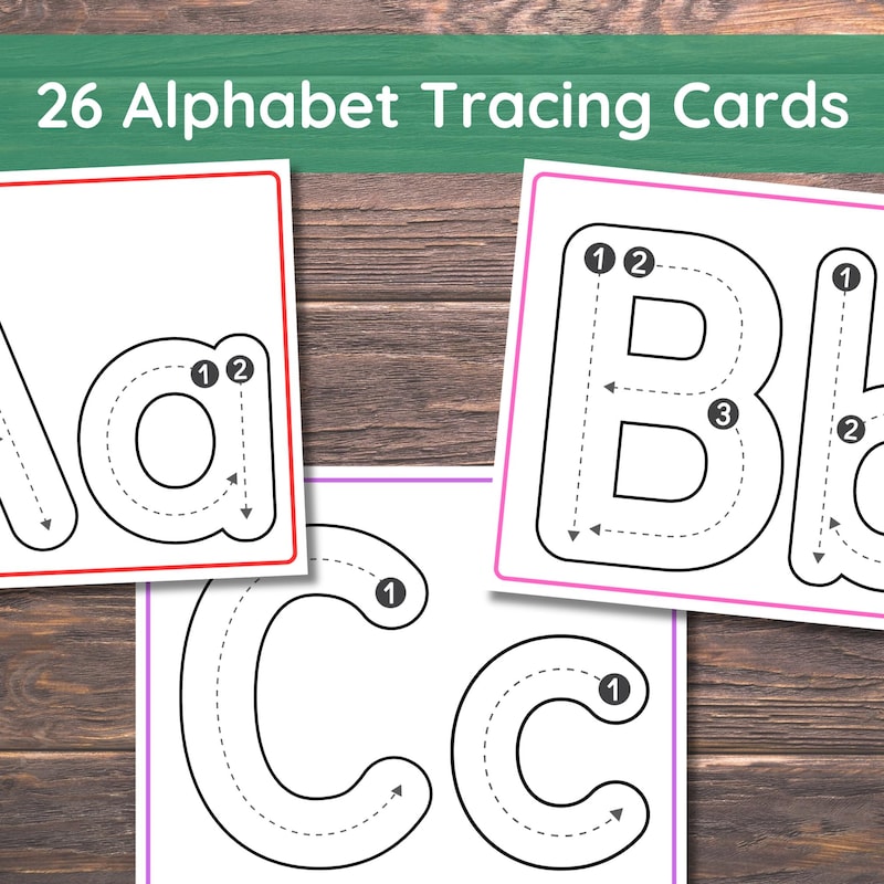 Alphabet Tracing - Etsy