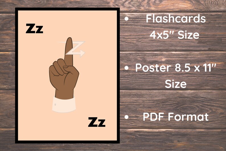 ASL american Sign Language Alphabet Posters & Flashcards - Etsy