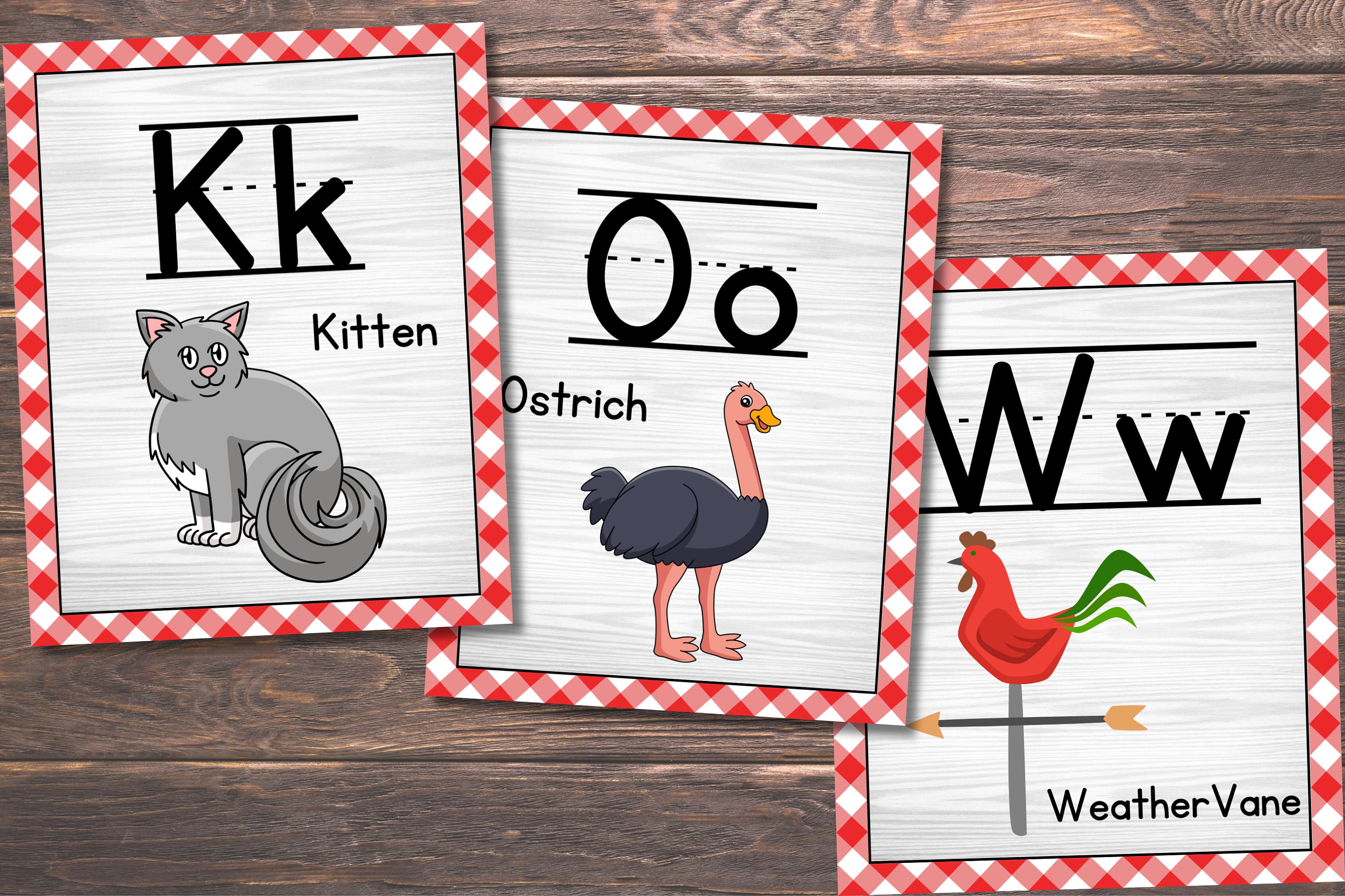 Printable Farm Theme Alphabet Posters ABC Letters Classroom - Etsy UK