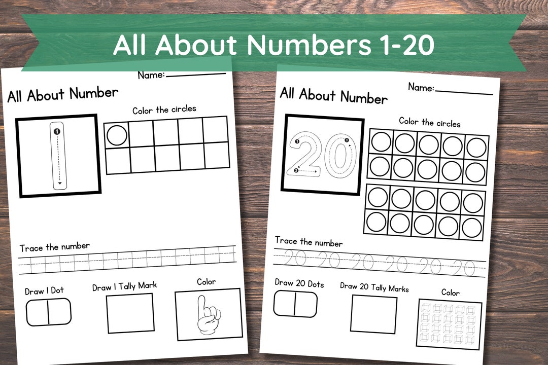 20 Printable All About the Numbers 1-20 Worksheets. Preschool ...