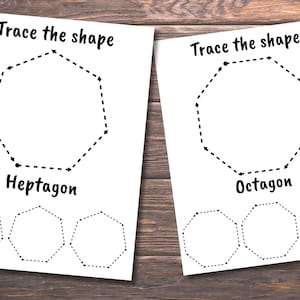 16 Printable Trace the Shape Worksheets, Preschool Learning Shapes ...