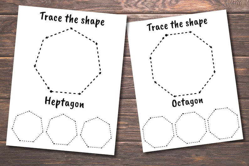 16 Printable Trace the Shape Worksheets, Preschool Learning Shapes ...