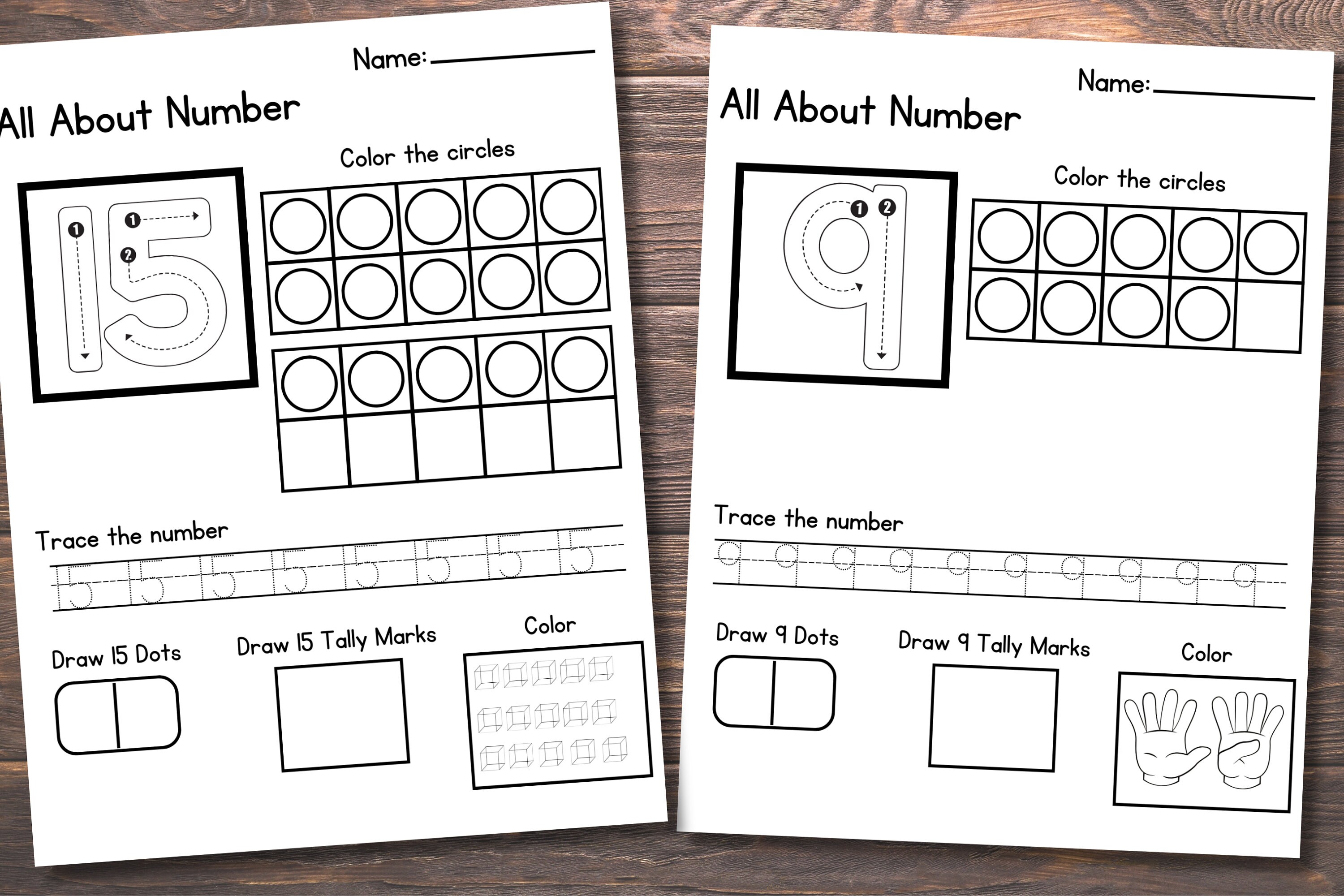 20 Printable All About the Numbers 1-20 Worksheets. - Etsy Australia