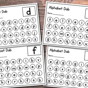 26 Printable Alphabet Lowercase Dab It Worksheets | Preschool-kdg ...