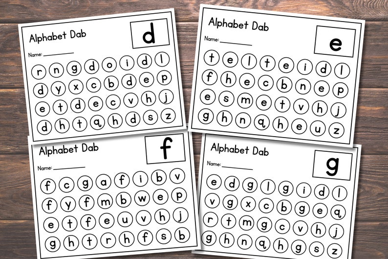 26 Printable Alphabet Lowercase Dab It Worksheets | Preschool-kdg ...