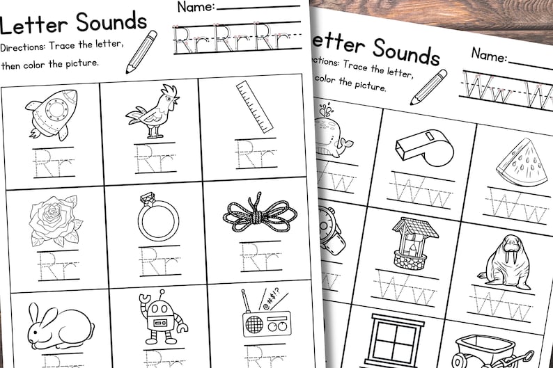 24 Printable Alphabet Letter Sounds Worksheets | Preschool-kdg Phonics ...