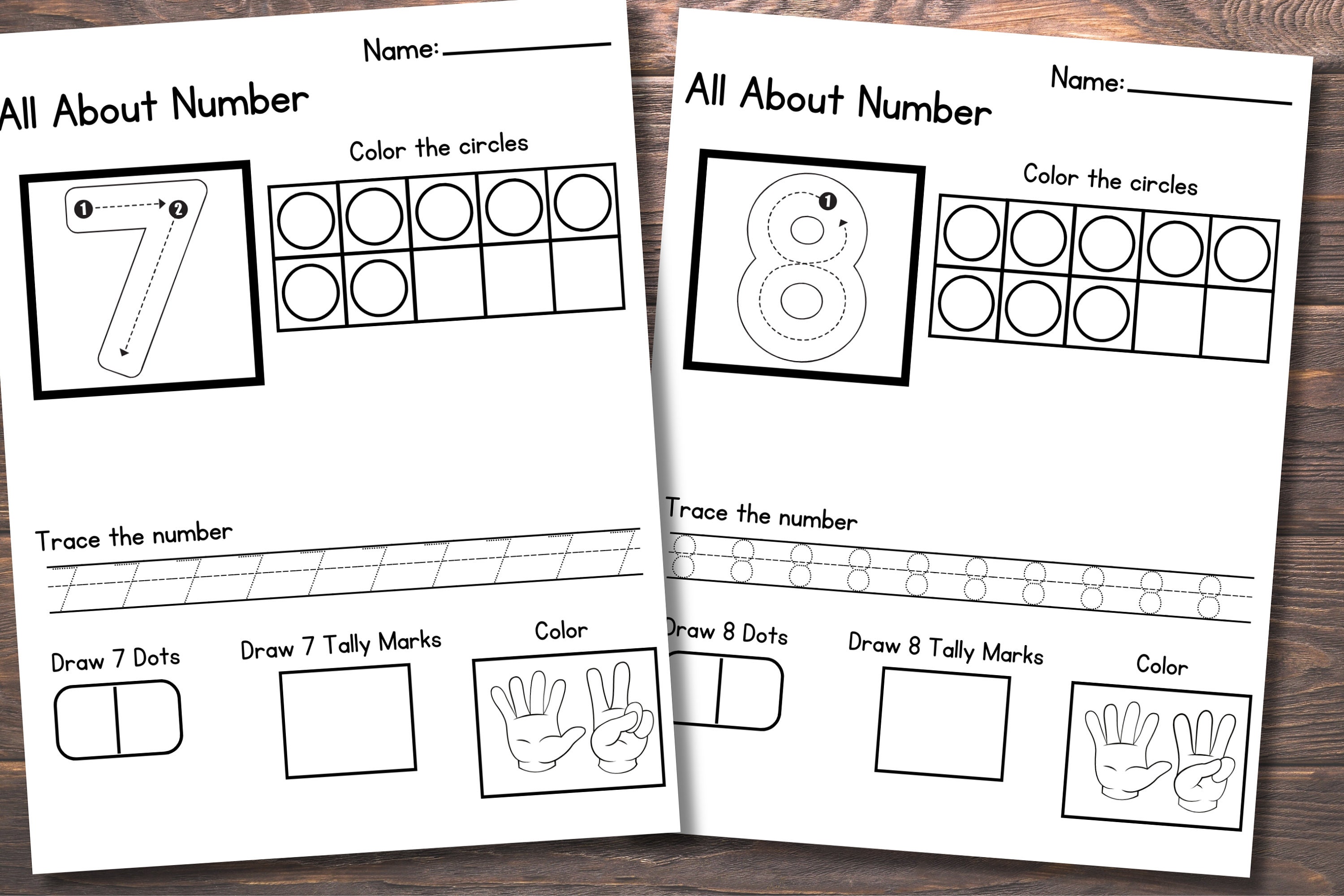 20 Printable All About the Numbers 1-20 Worksheets. - Etsy Australia