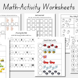 Printable Toddler Worksheets, Kindergarten Learning Bundle,busy Book ...