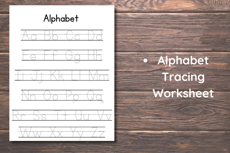 Alphabet & Number Tracing Sheet / ABC Tracing / Handwriting Practice ...
